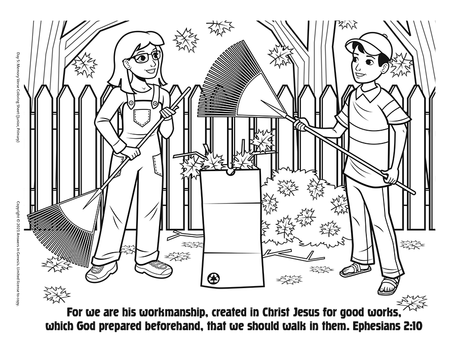 Ephesians 2 10 Kids Coloring Activity Kids Answers